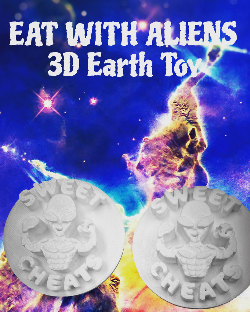 3D “Mars is here” Alien Space Toys – Eat With Aliens
